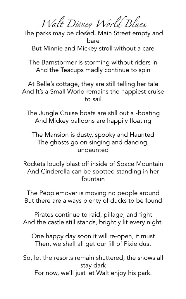 A Liner Poem - Walt Disney World - TouringPlans Discussion Forums