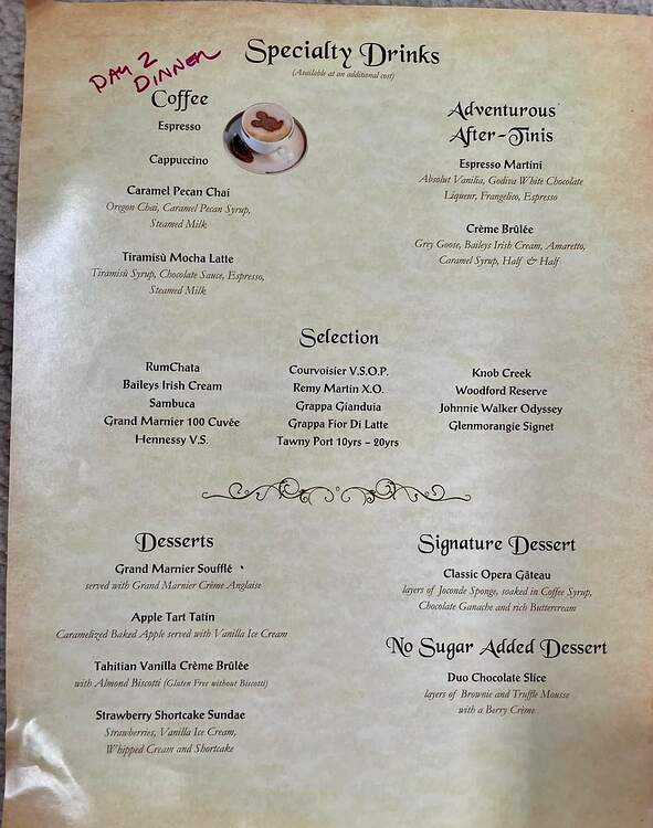 Dream/Fantasy Restaurant Menus - Disney Cruise Line - TouringPlans ...