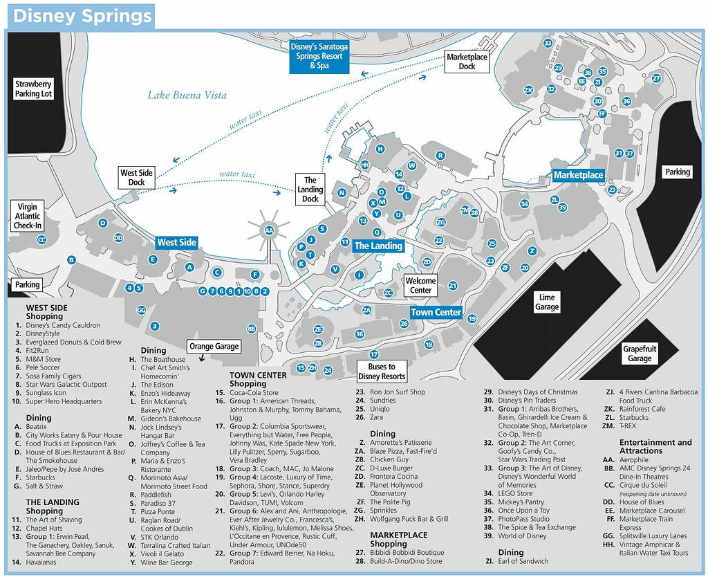 Proofread the Disney Springs Map for the 2022 UGWDW - Walt Disney World ...