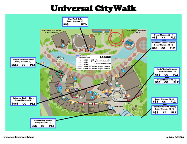Universal Pressed Pennies - Universal Orlando Resort - TouringPlans ...